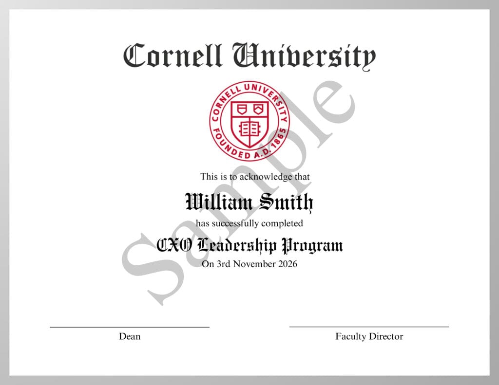Cornell CXO Leadership Program